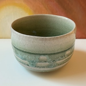 Green Pottery Bowl, Ceramic Plant Pot - Etsy