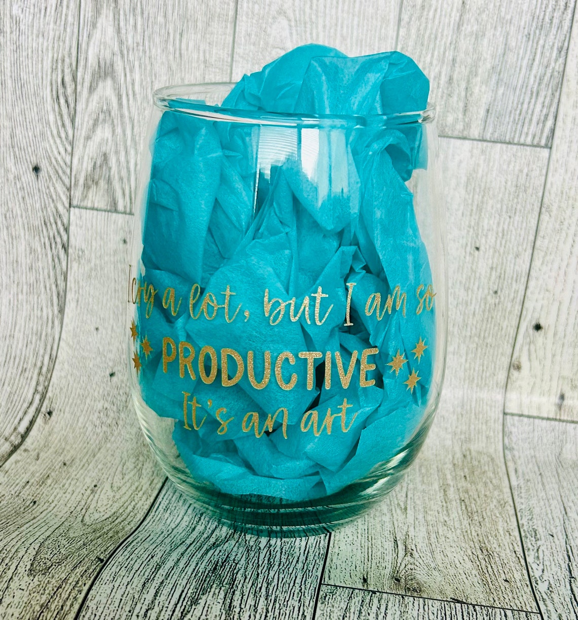 I Cry a Lot but I Am so Productive It’s an Art Lyric Wine Glass ...