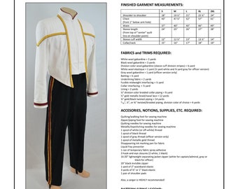 Men's Uniform Jacket Sewing Pattern - Etsy