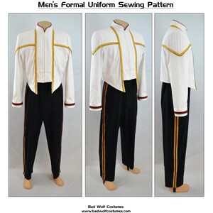 Men's Formal Uniform Sewing Pattern - Etsy
