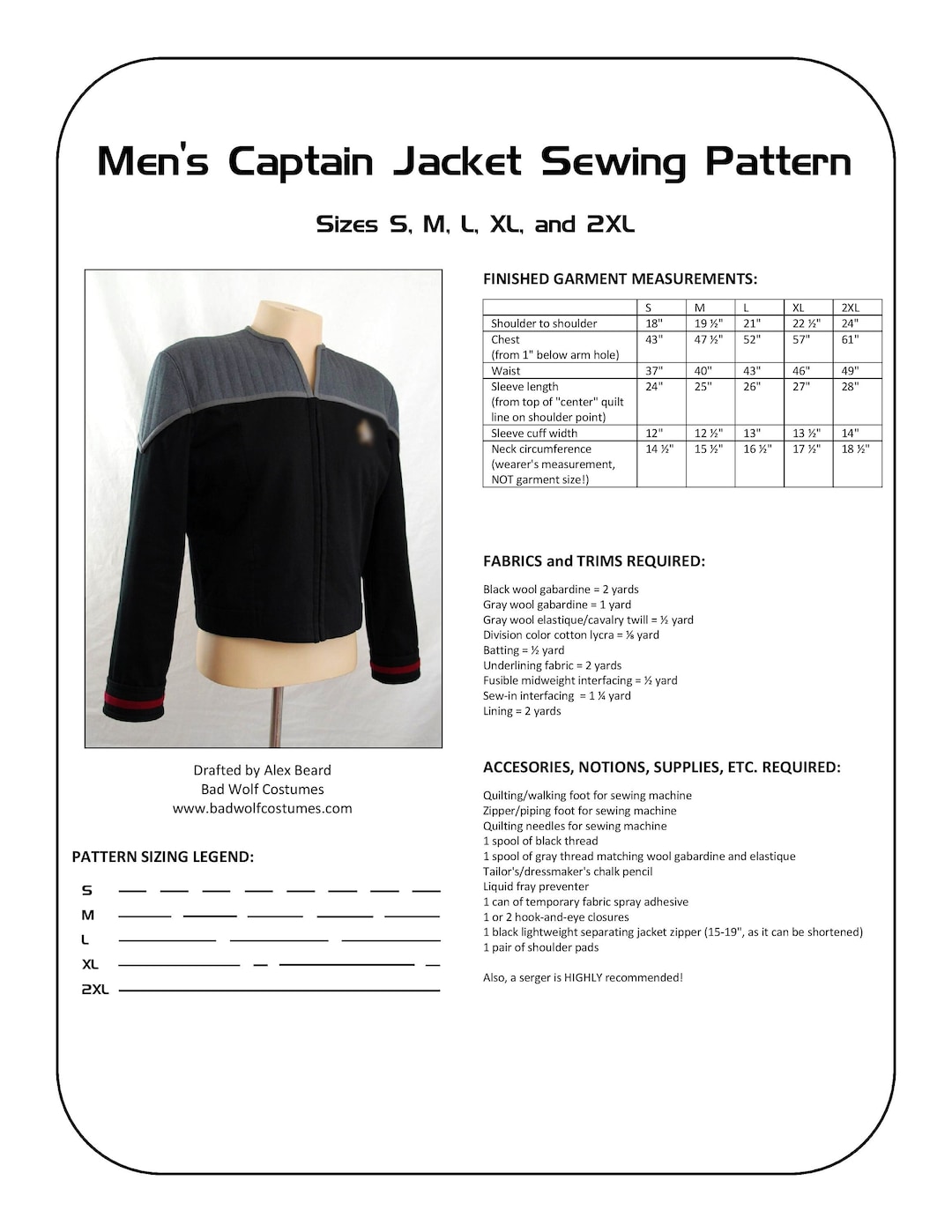 Men's Uniform Jacket Sewing Pattern - Etsy