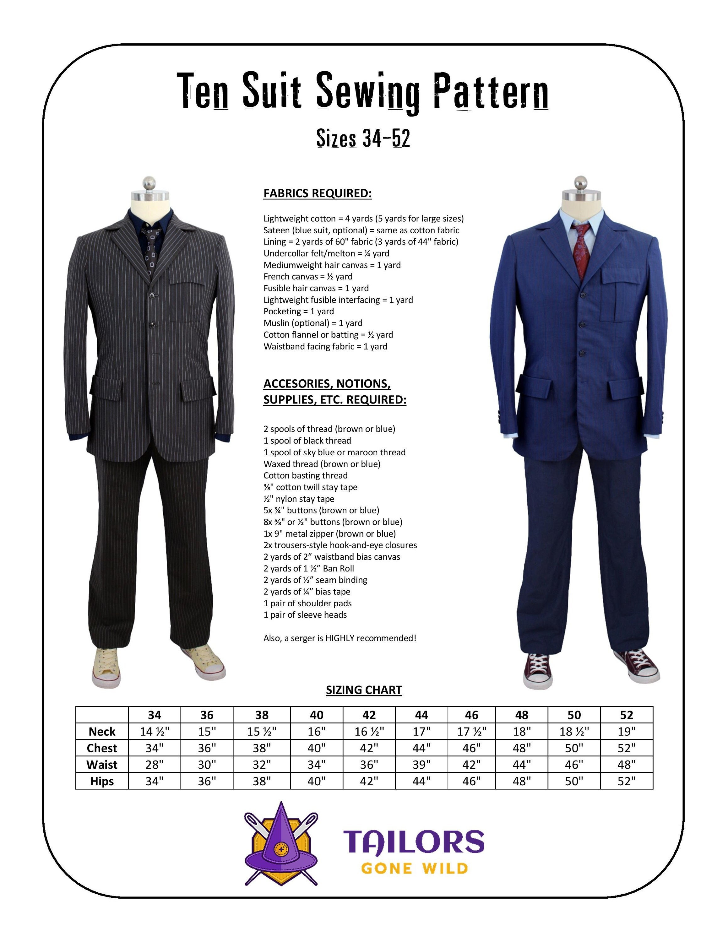 Doctor Suit Sewing Pattern Cosplay Suit Pattern - Etsy