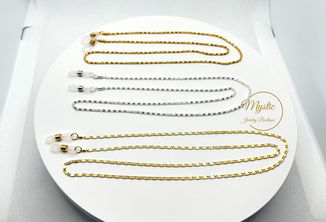 Dainty Glasses Gold Silver Chain Delicate Anti-slip Sunglass Chain ...