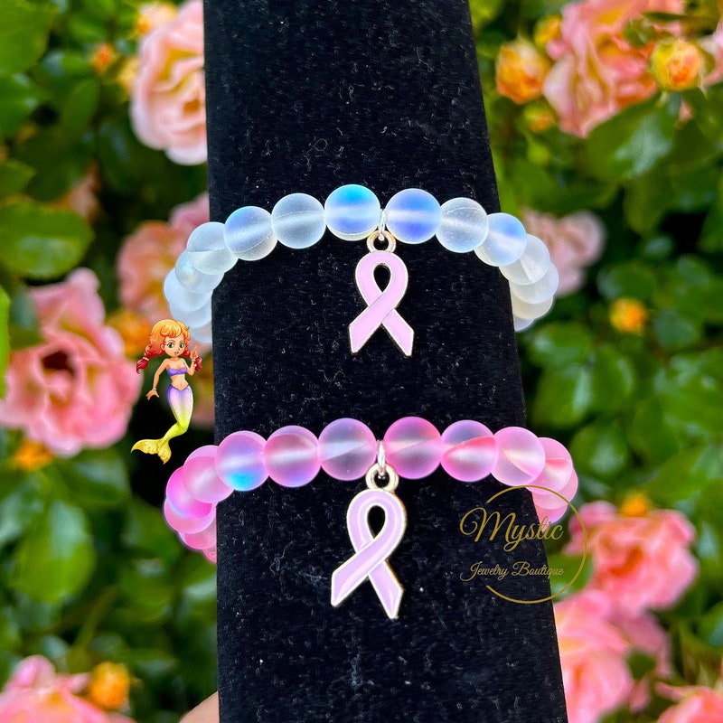 Breast Cancer Beads - Etsy