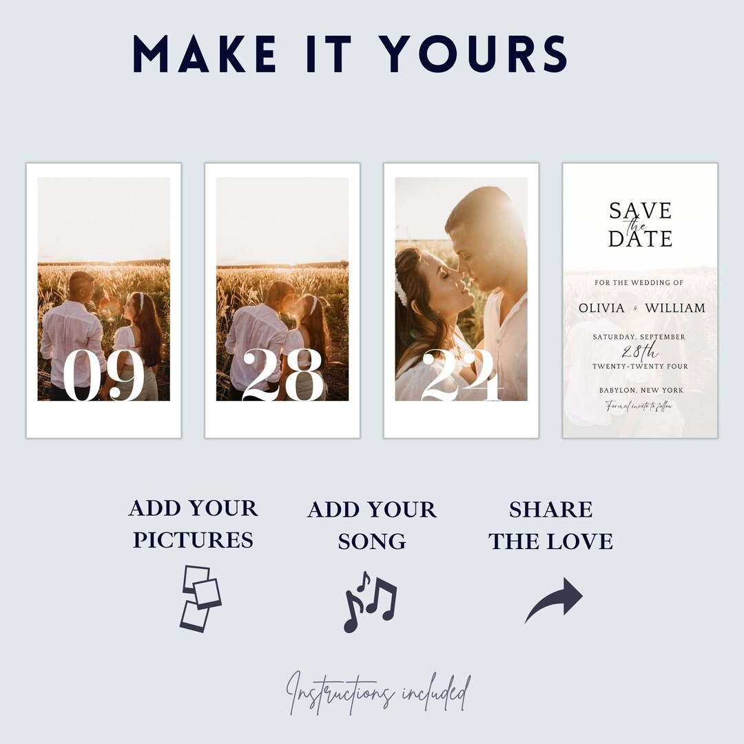 Animated Save the Date Template,video Save the Date Template,save the ...