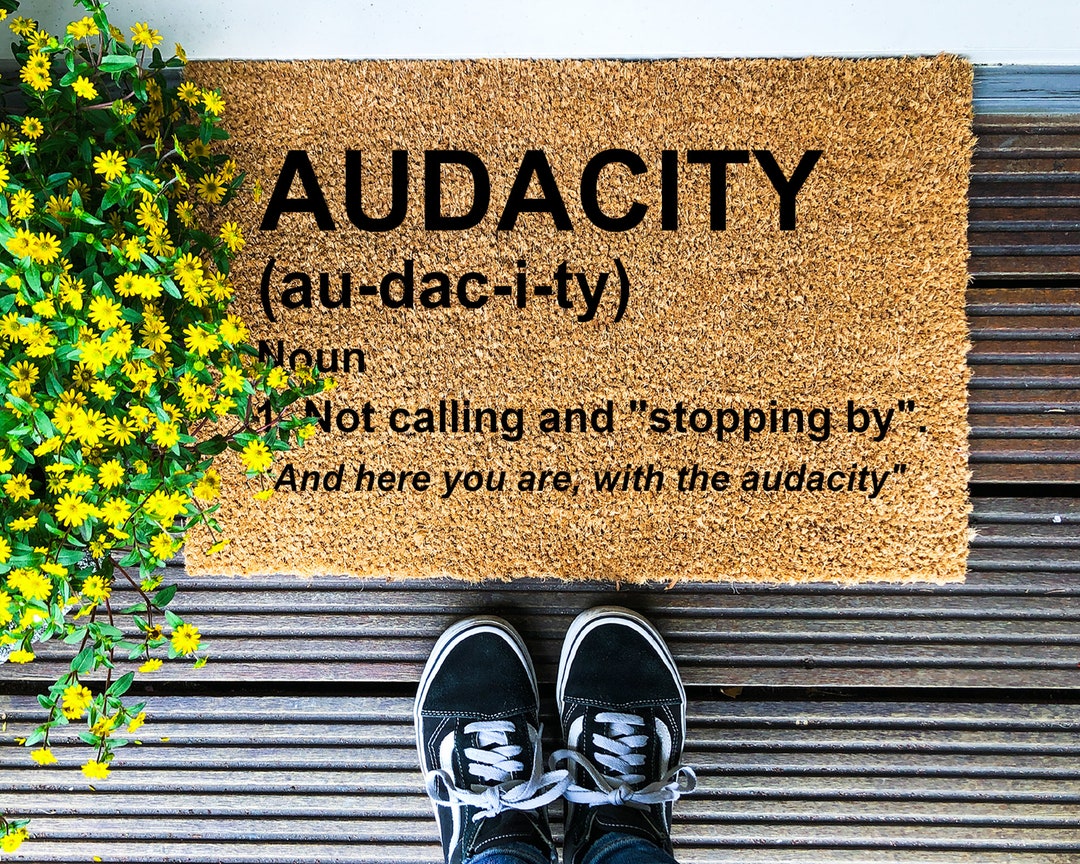 AUDACITY Definition Coir Doormat - Etsy