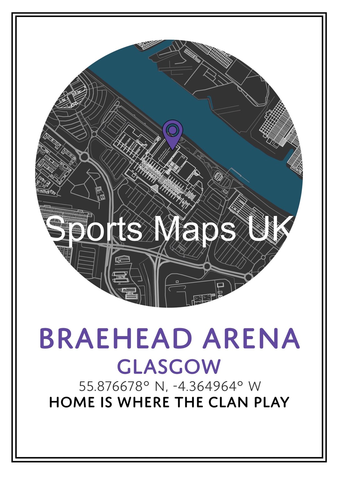EIHL Ice Hockey - Clan Map Poster - Etsy