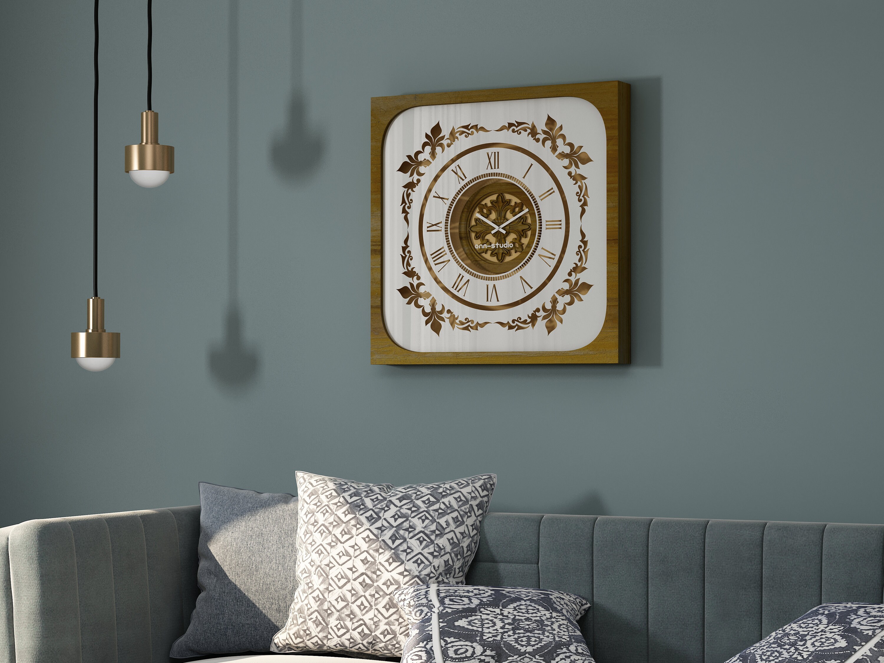 Large Vanity Mirror Clock - Oversized Mirror Clock, Farmhouse Wall Art ...