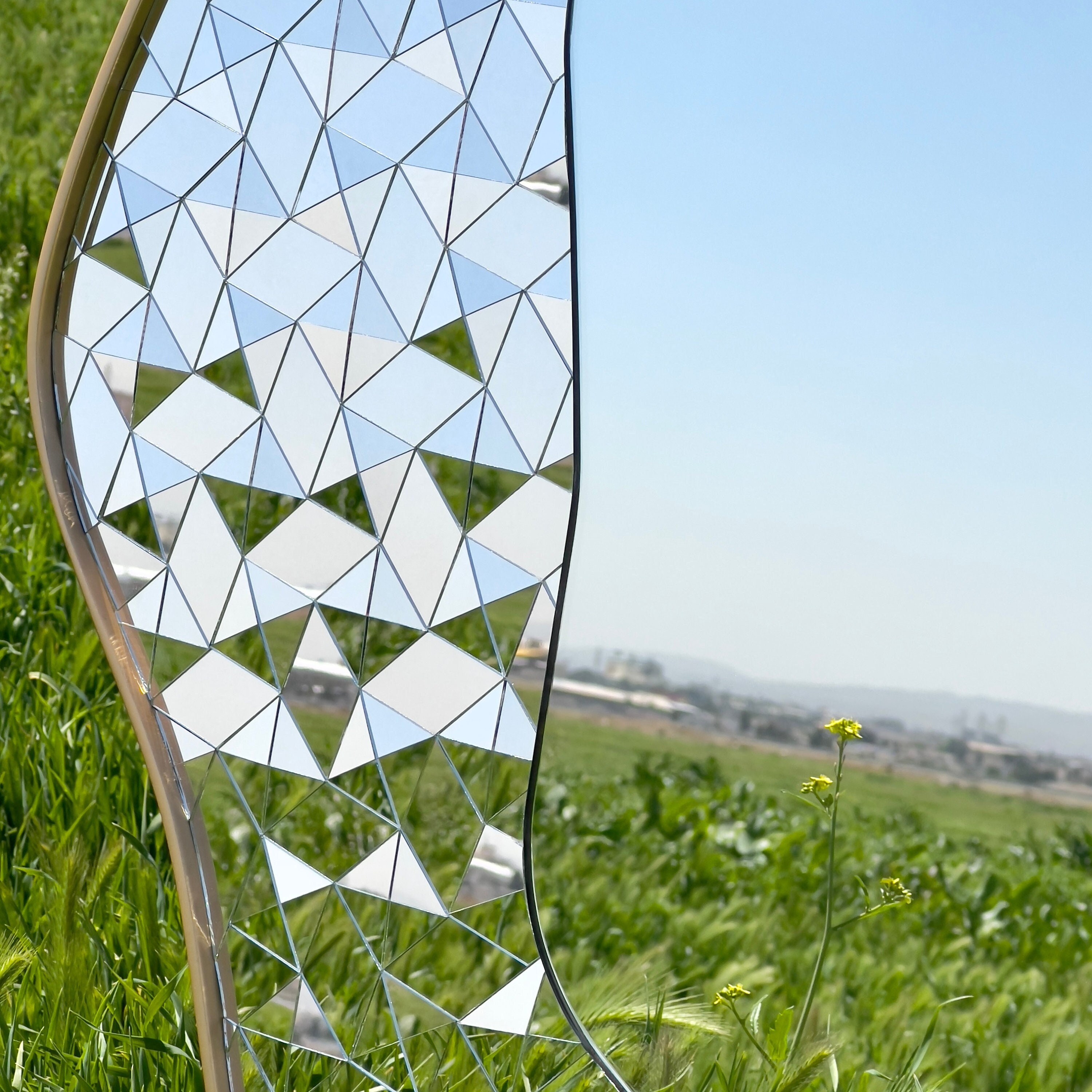 ASYMMETRICAL WALL MIRROR Large Wall Mirror, Art Deco Wall Mirror, Wall ...