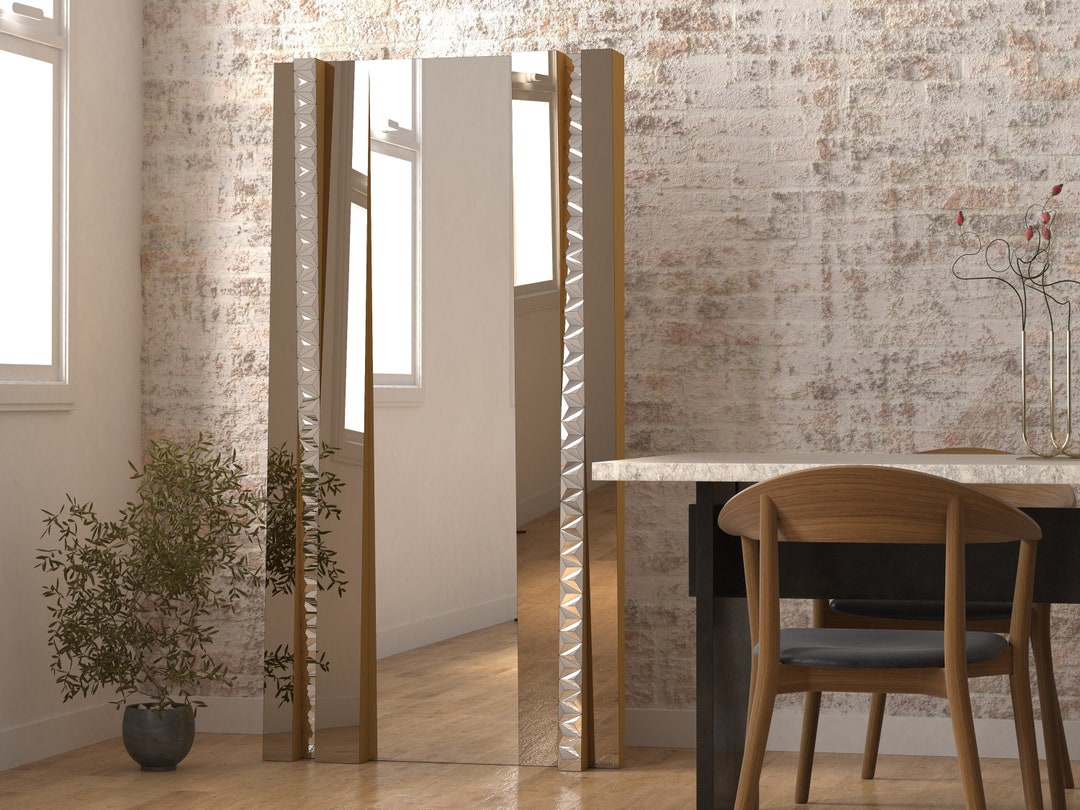 Unique Designer Full Length Floor Mirror, Modern Aesthetic Statement ...