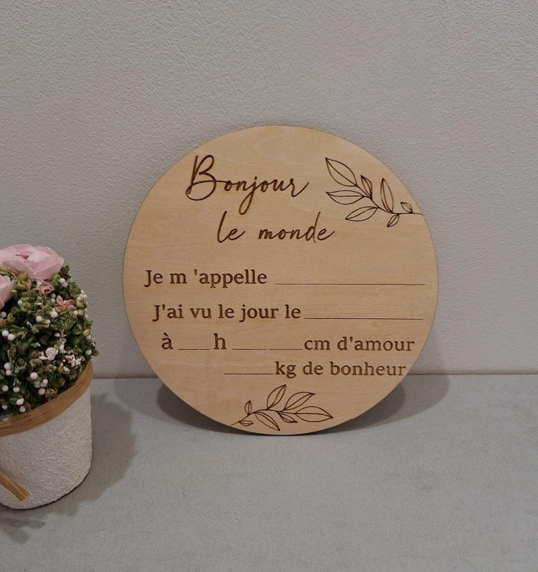 Welcome Card, Milestone Card Announcing the Name, Baby Keepsake, Baby ...