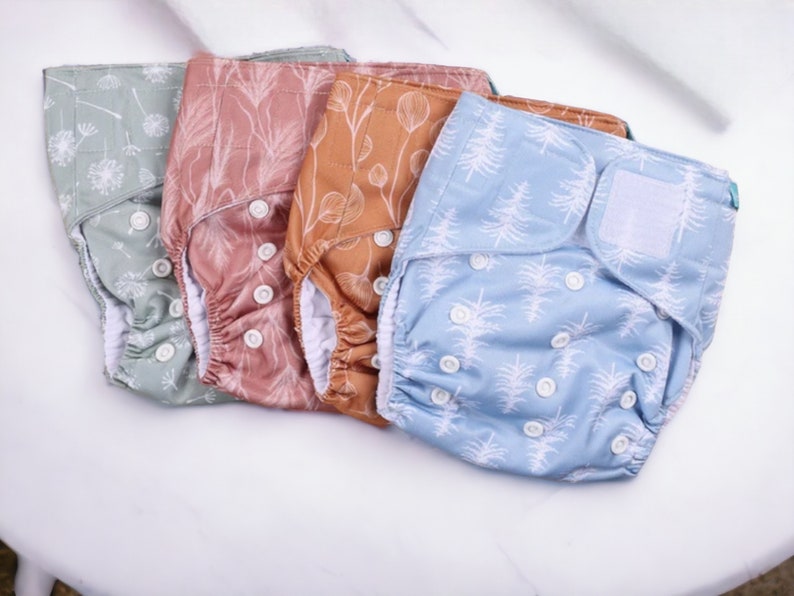 Set of 4 Reusable Baby Cloth Diapers Eco-friendly and Sustainable eco ...