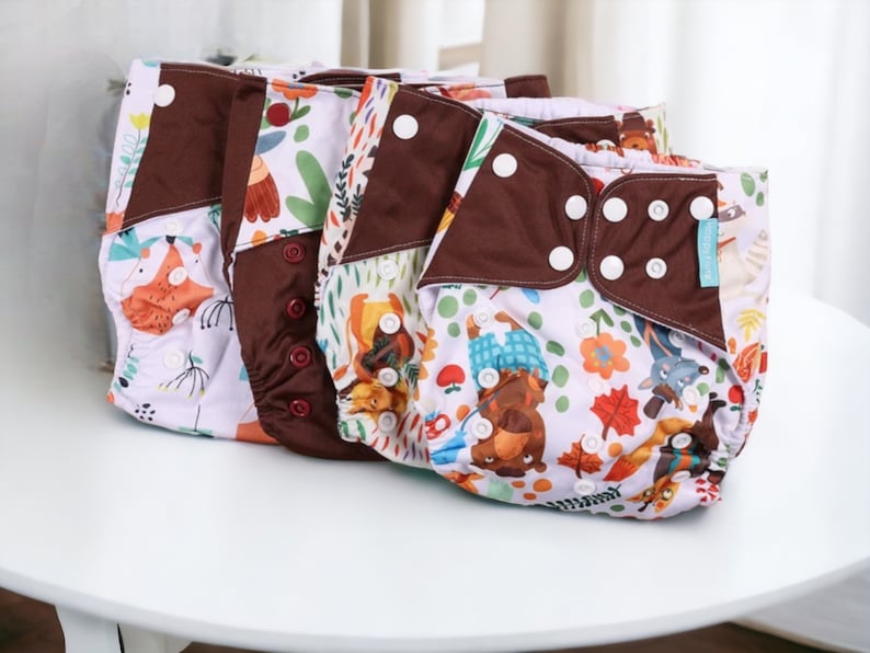 Set of 4 Reusable Baby Cloth Diapers Eco-friendly and Sustainable eco ...