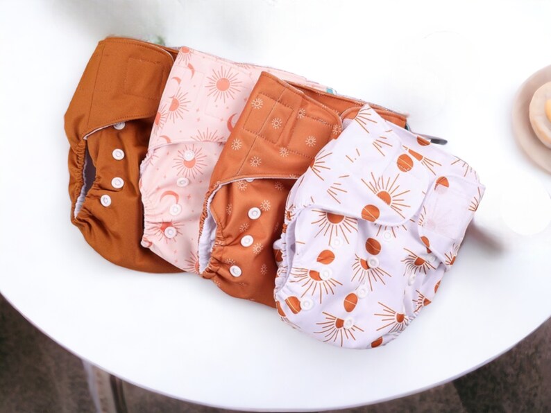 Set of 4 Reusable Baby Cloth Diapers Eco-friendly and Sustainable eco ...