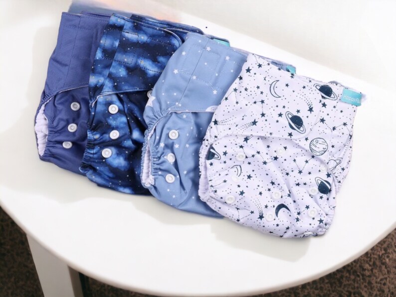Set of 4 Reusable Baby Cloth Diapers Eco-friendly and Sustainable eco ...