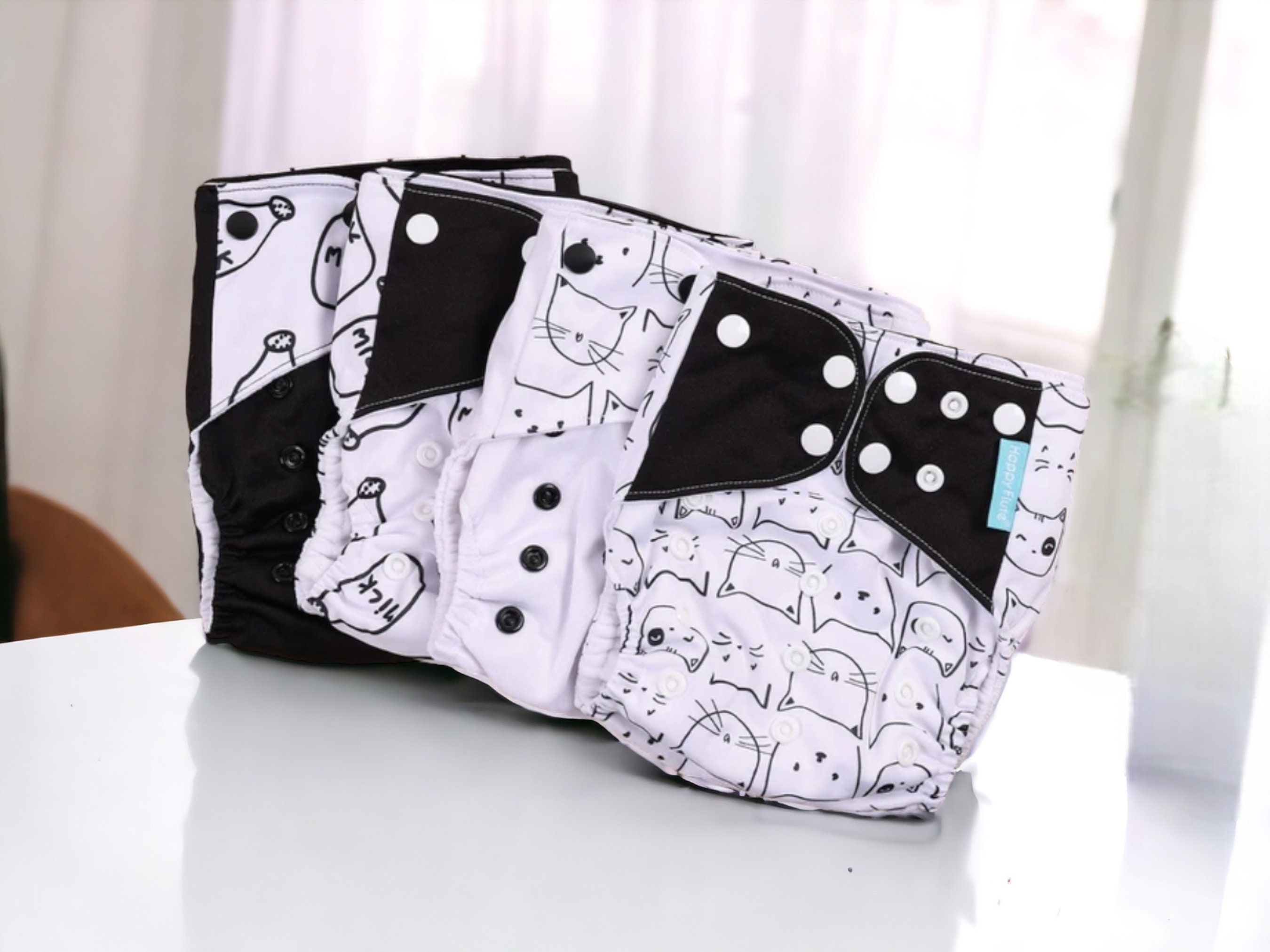 Set of 4 Reusable Baby Cloth Diapers Eco-friendly and Sustainable eco ...