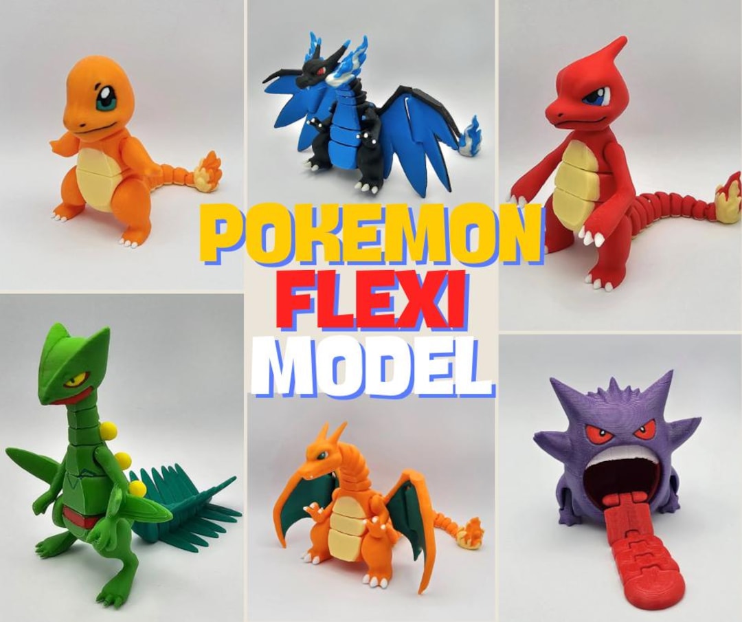 POKEMON FLEXI Model, 3D Print Stl File, 3D Flexi Model Stl, CHARIZARD ...