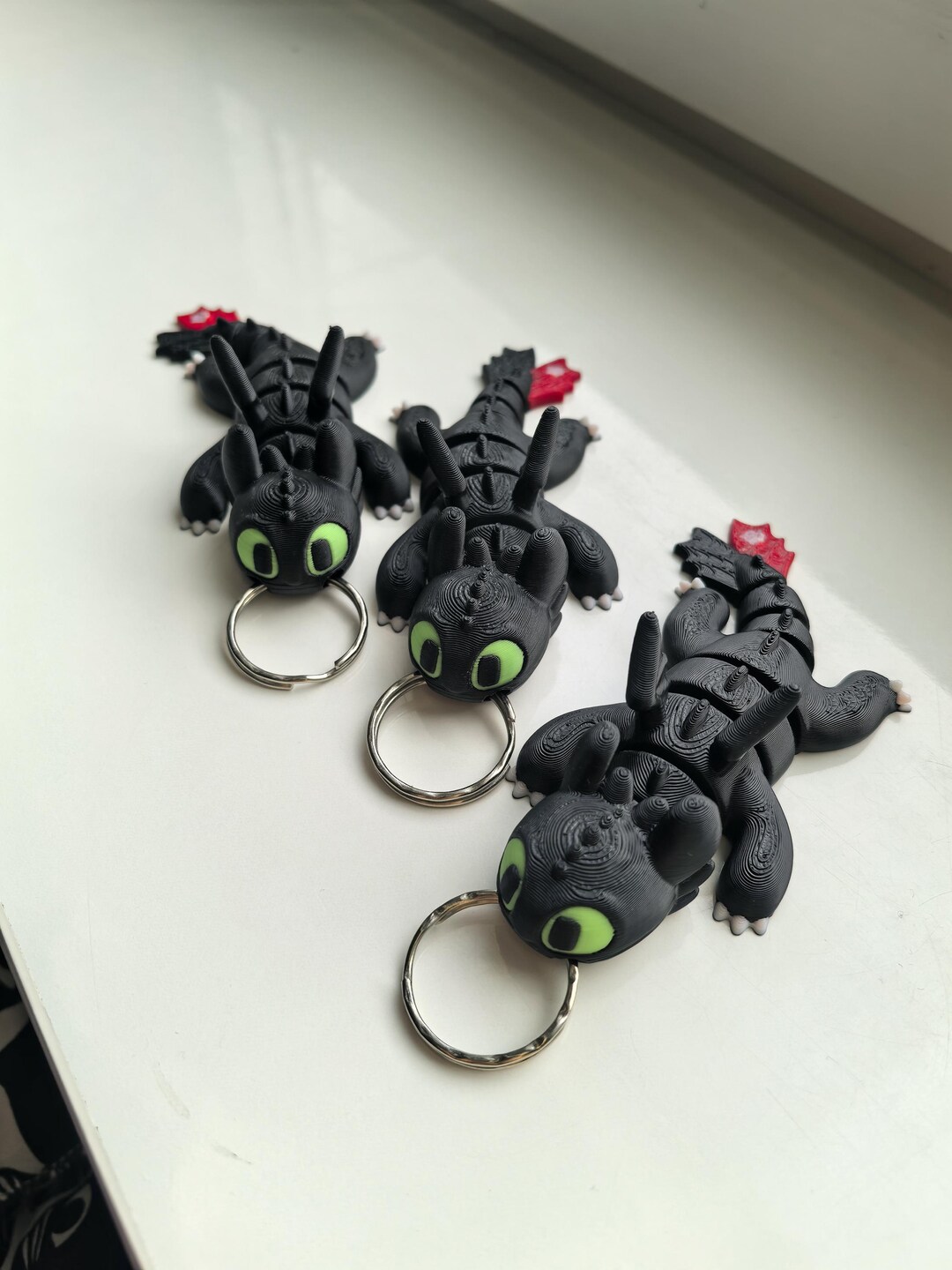 Flexi Toothless and Light Fury Figurines | 3D Printed Cute Toothless ...
