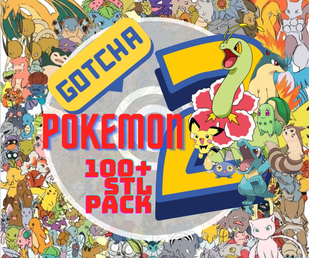 100 Pokemon STL 3D File Bundle Pack 3D Printed Pokemon File Pokemon ...