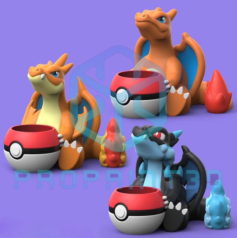 Pokemon Planter STL File Bundle Pack, Pokemon Files Pikachu, Charizard ...