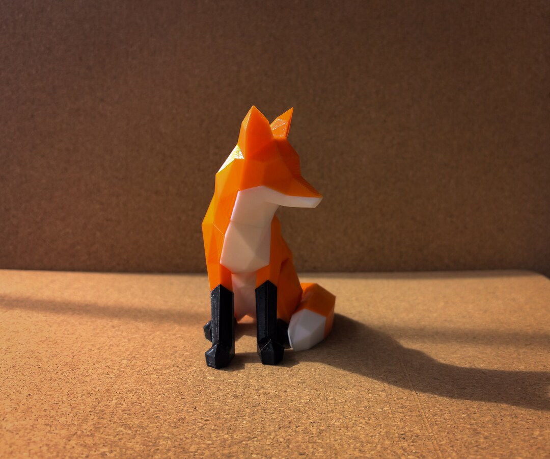 3D Low Poly Fox Model, STL for Print, Magnetic Puzzles for Kids ...