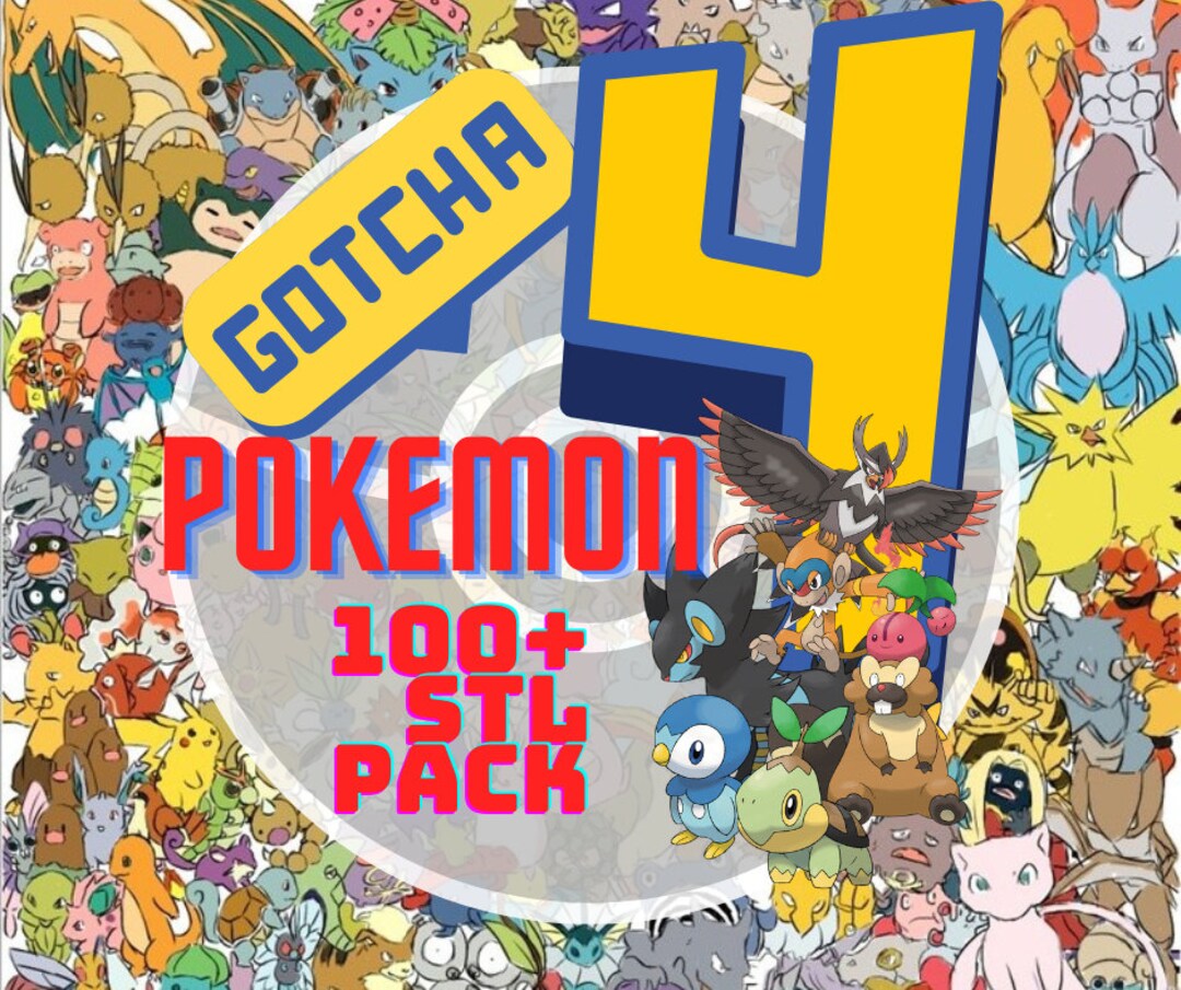 100 + Pokemon STL 3D File Bundle Pack 3D Printed Pokemon File - Pokemon ...