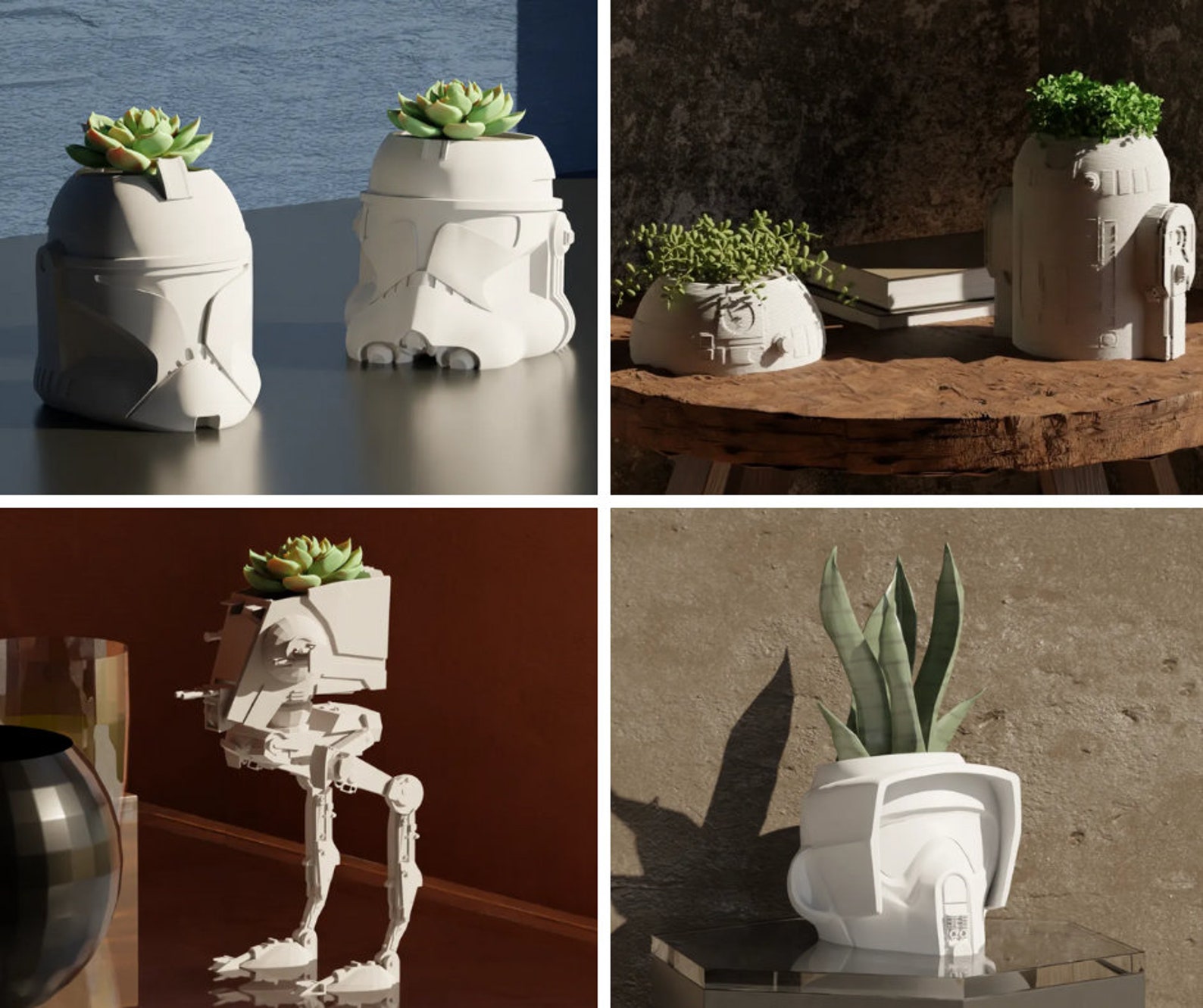 Star Wars MEGA PACK 3D STL Planters | Star Wars Files for 3D Printers ...