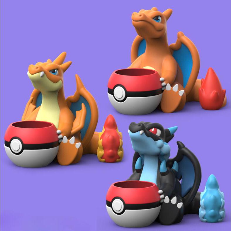 Pokemon Planter STL 3D File Bundle Pack, Pokemon Files -charizard, Mega ...
