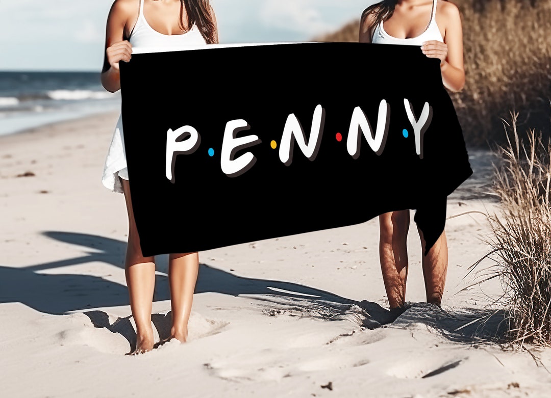 Personalized Friends Theme Name Beach Towel, Friends Tv Show Pool Bath ...