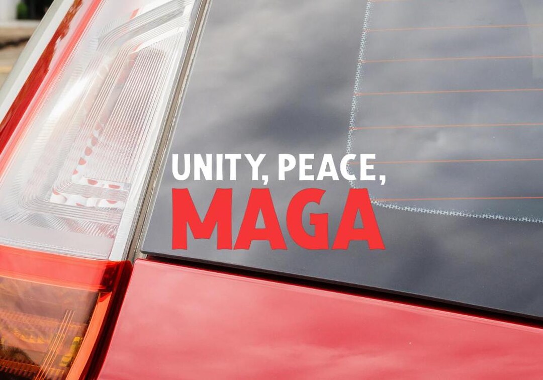Decal unity, Peace, Maga Car Decal Window Decal Mirror Decal Sticker - Etsy