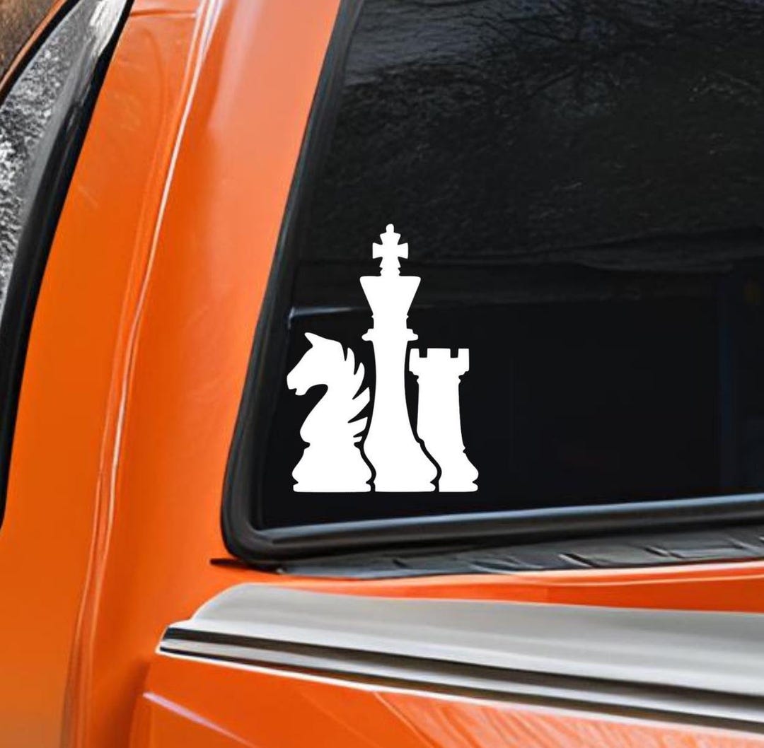 Chess Piece Decal: King, Rook & Knight Vinyl Sticker - Etsy
