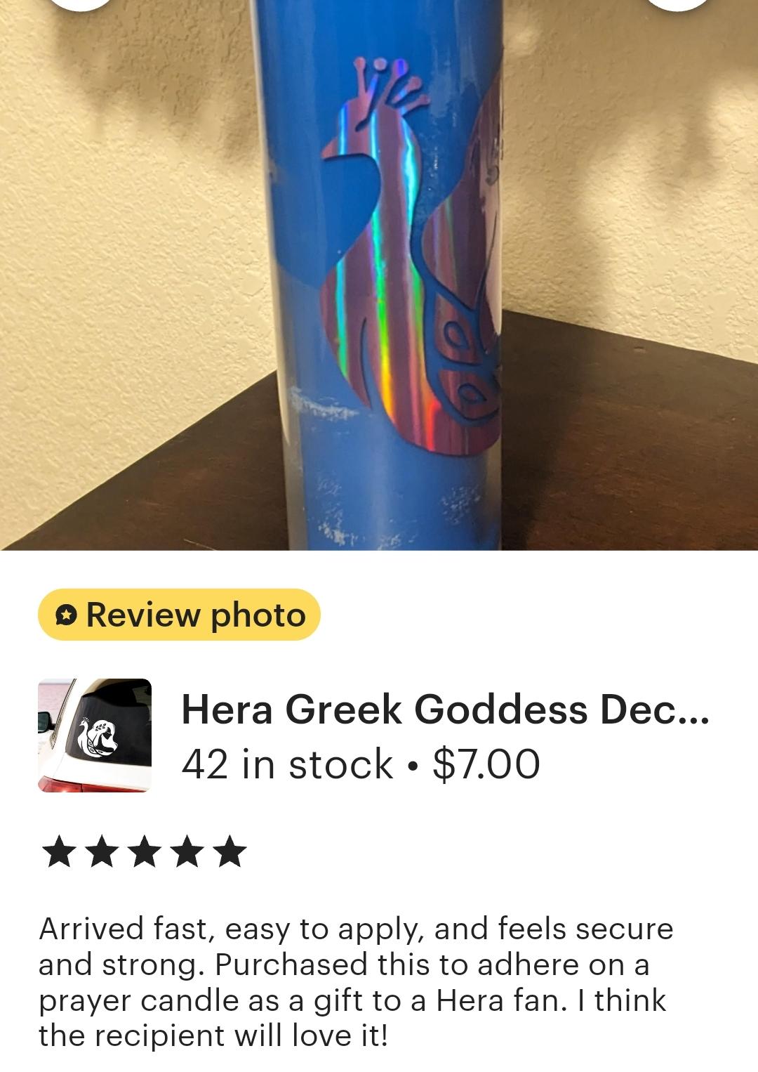 Hera Greek Goddess Decal: Waterproof Vinyl Sticker for Car, Laptop ...