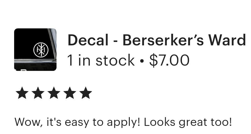Decal - Berserker’s Ward Norse Protection Sigil Decal – Car, Tumbler ...