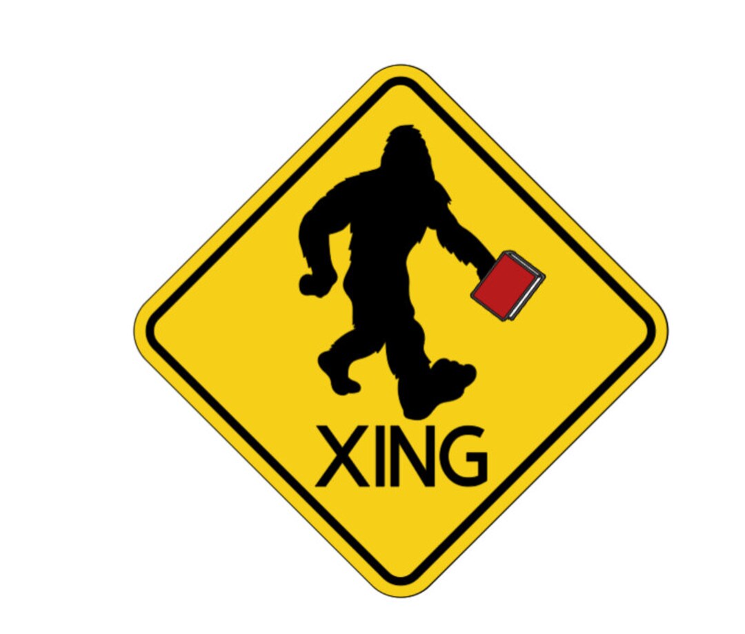 SIGN Bigfoot Library Crossing Double-sided Library Classroom School - Etsy