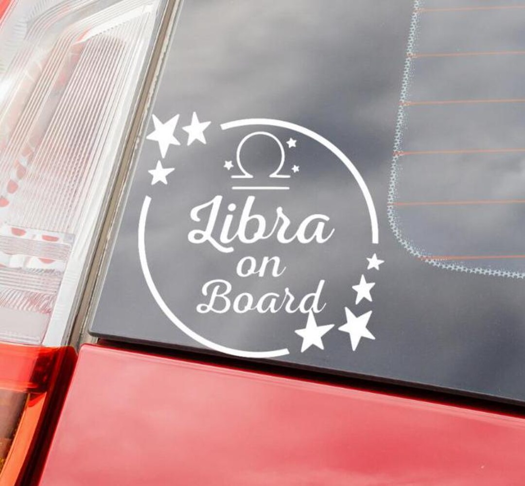 Libra Zodiac Car Decal: Waterproof Vinyl Astrology Sticker - Etsy