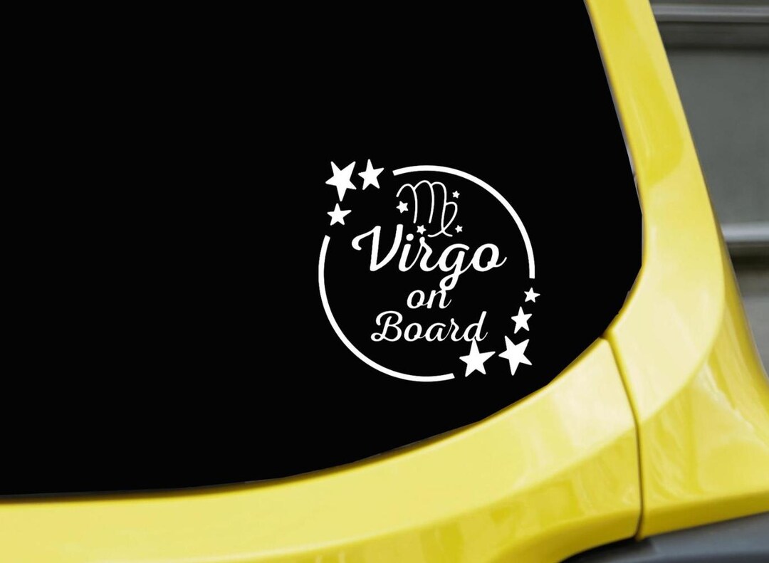 Virgo on Board Car Decal: Waterproof Zodiac Sticker - Etsy