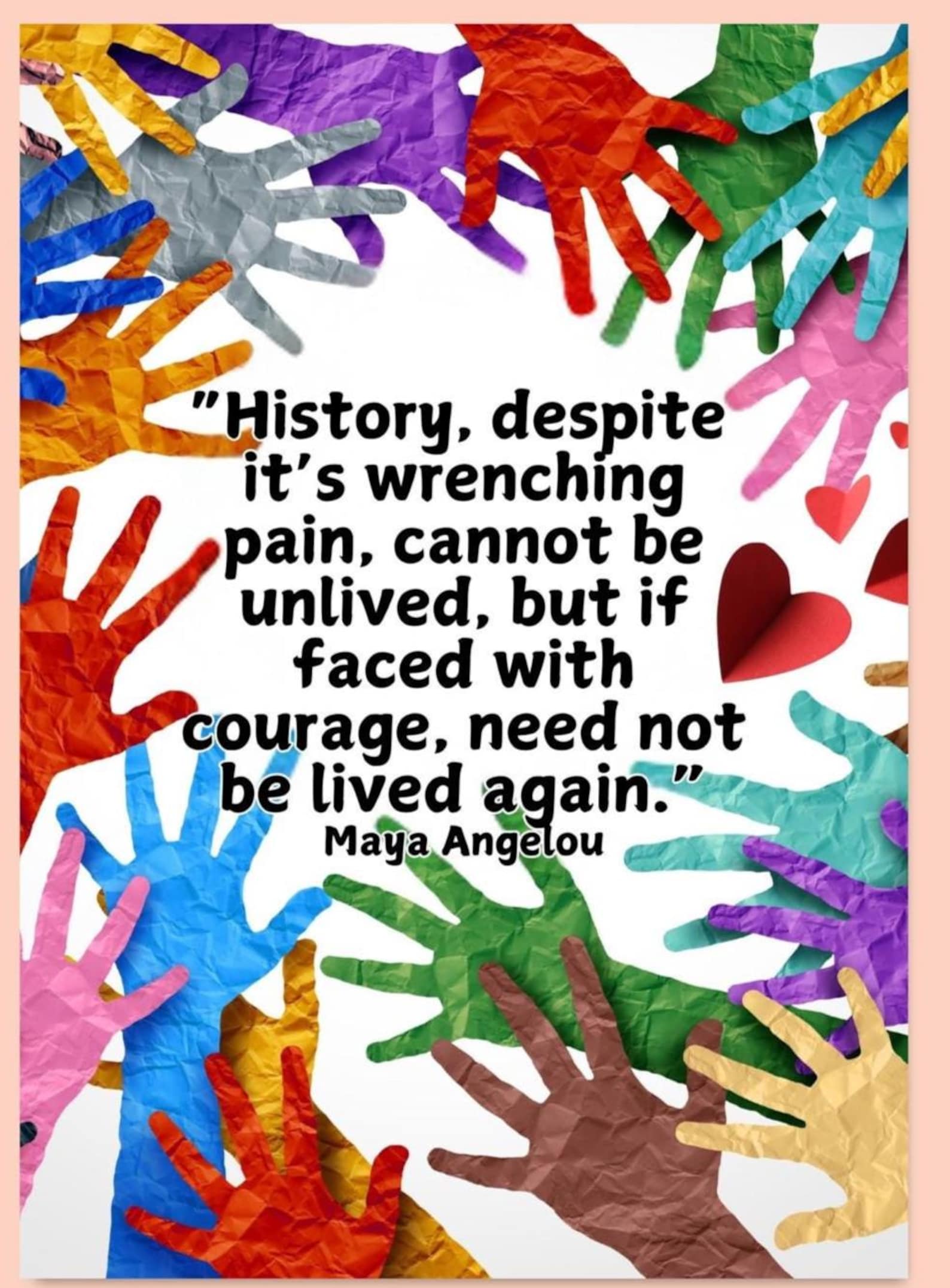 Maya Angelou Quote Poster – Black History Month Classroom Decor ...