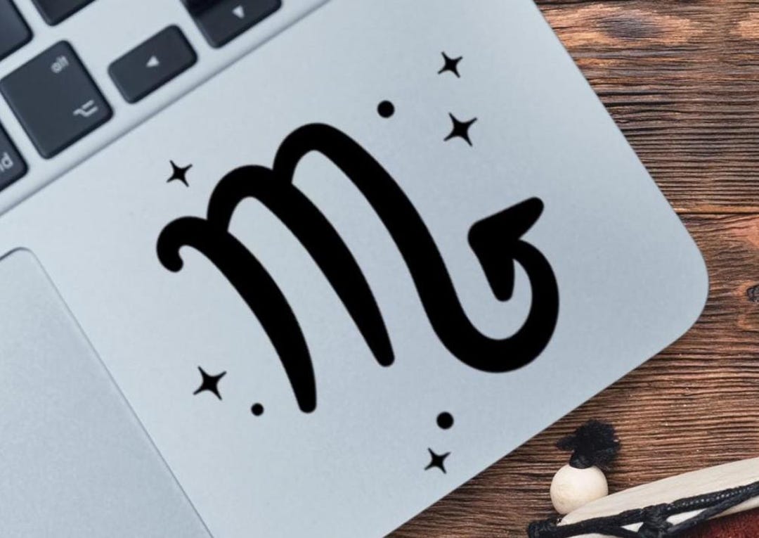 Scorpio Symbol Vinyl Decal – Feb 19 - Mar 20 - Minimal Astrology Car ...