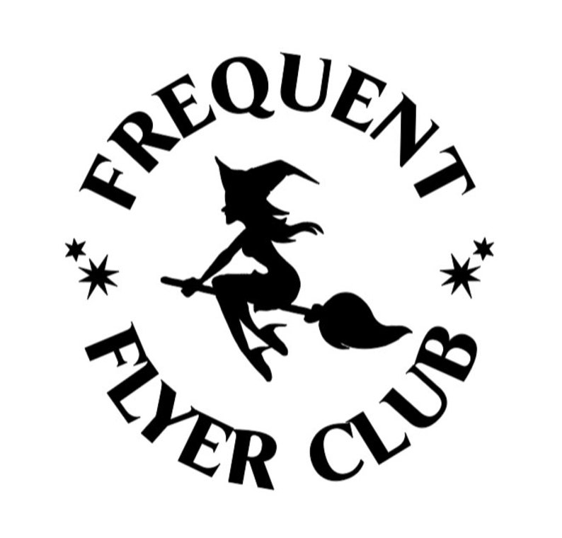 Decal Frequent Flyer Club Witch Decal, Car Decal, Window Decal, Mirror ...