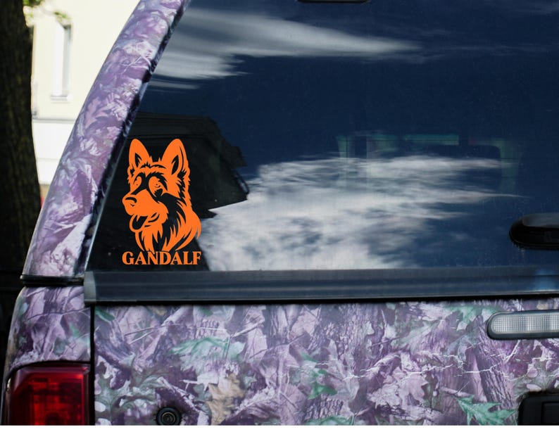 Customizable German or Dutch Shepherd Decal: Personalized Dog Name ...