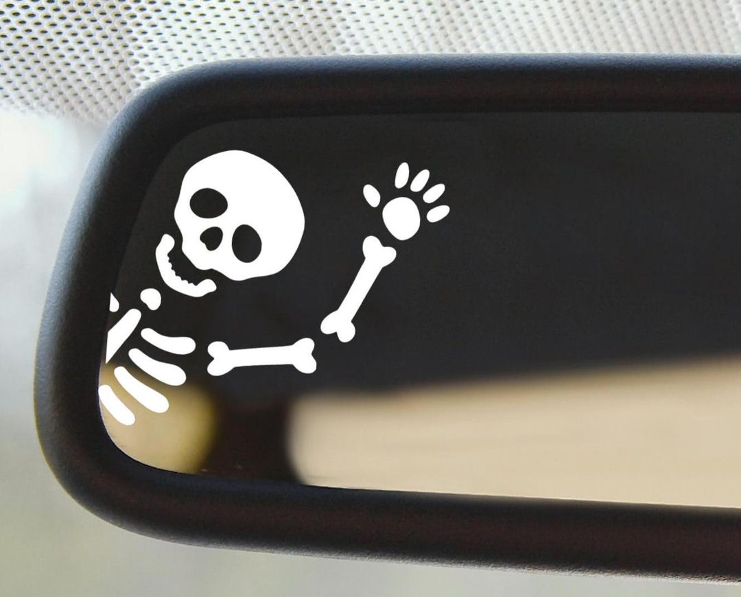 Decal - Hey Boo! Waving Skeleton Vinyl Decal – Cute Spooky Sticker for ...