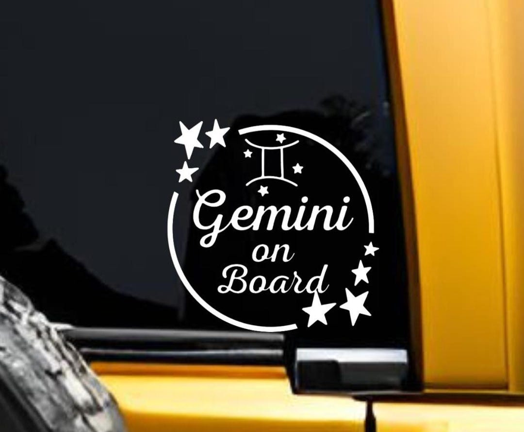 Decal - GEMINI on Board Decal – Zodiac Car Sticker for Twins, Astrology ...