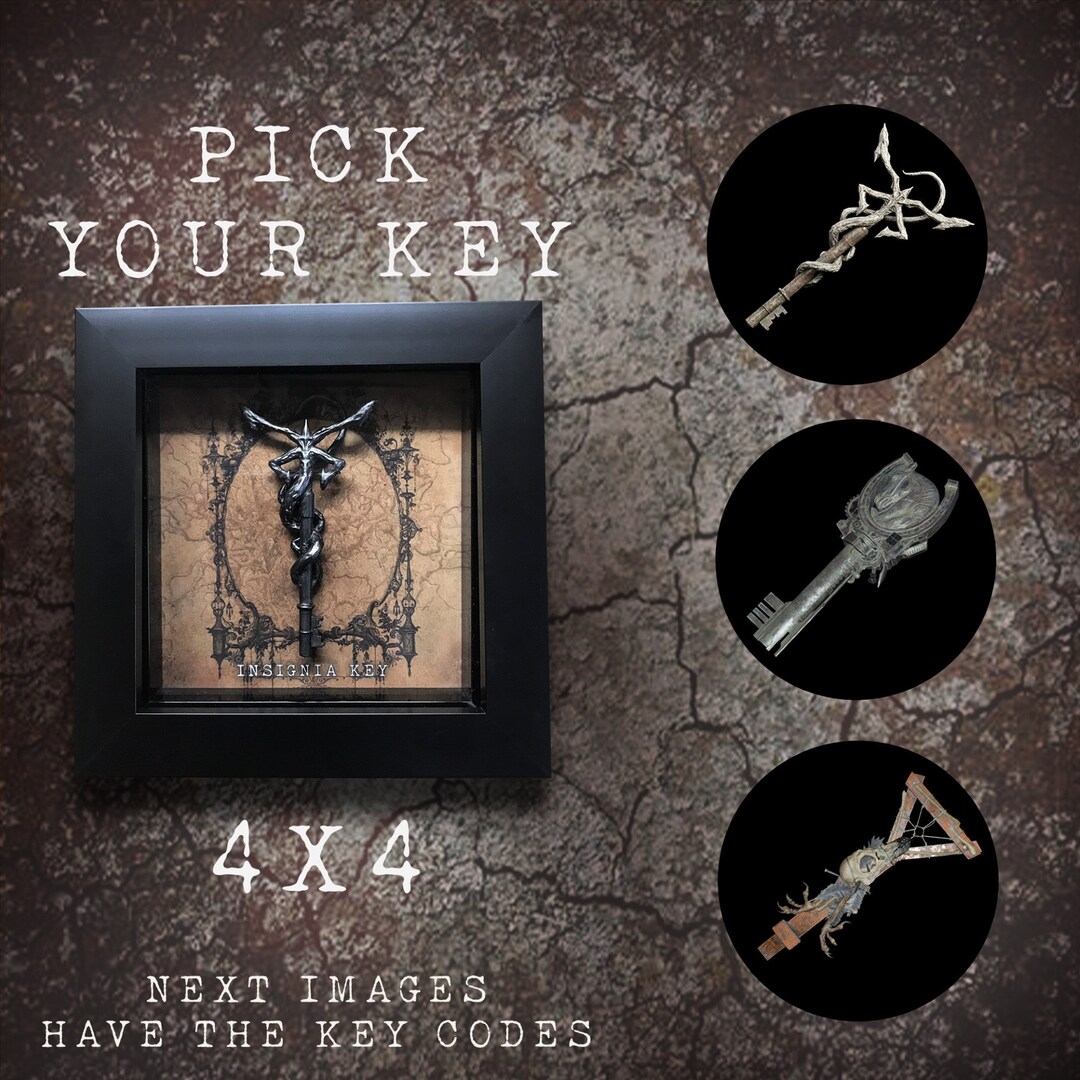 Resident Evil Keys Pick a Key Handmade Mounted in 4x4 High Quality ...