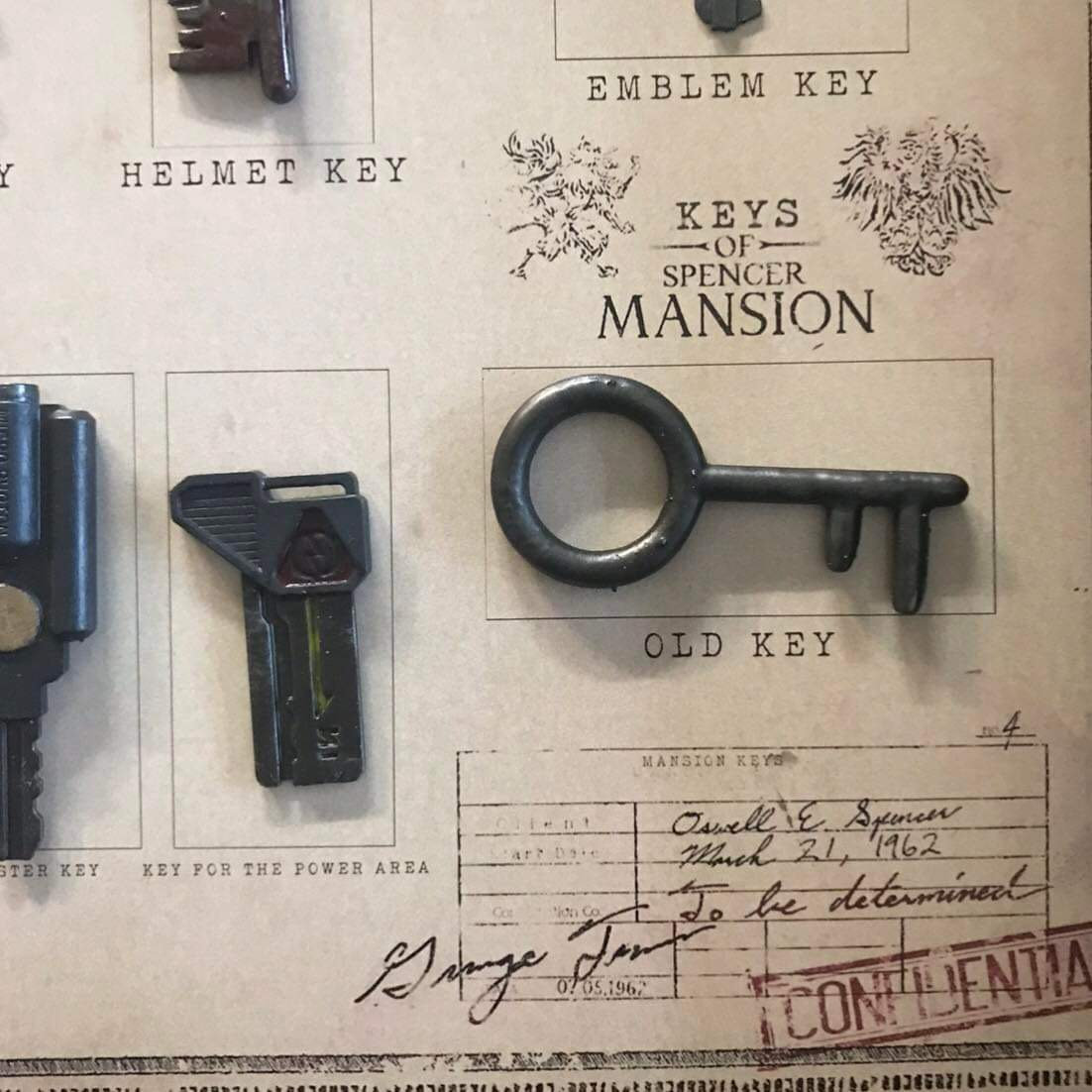 Resident Evil 1 Key Collection - Etsy UK