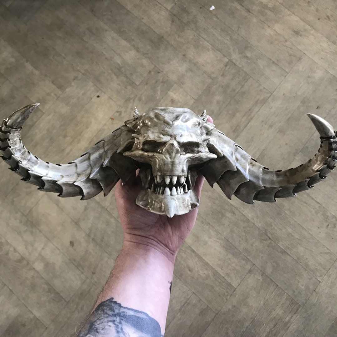 Demon Skull Handmade Diablo Skull Made From Resin Evil Demon Demon ...