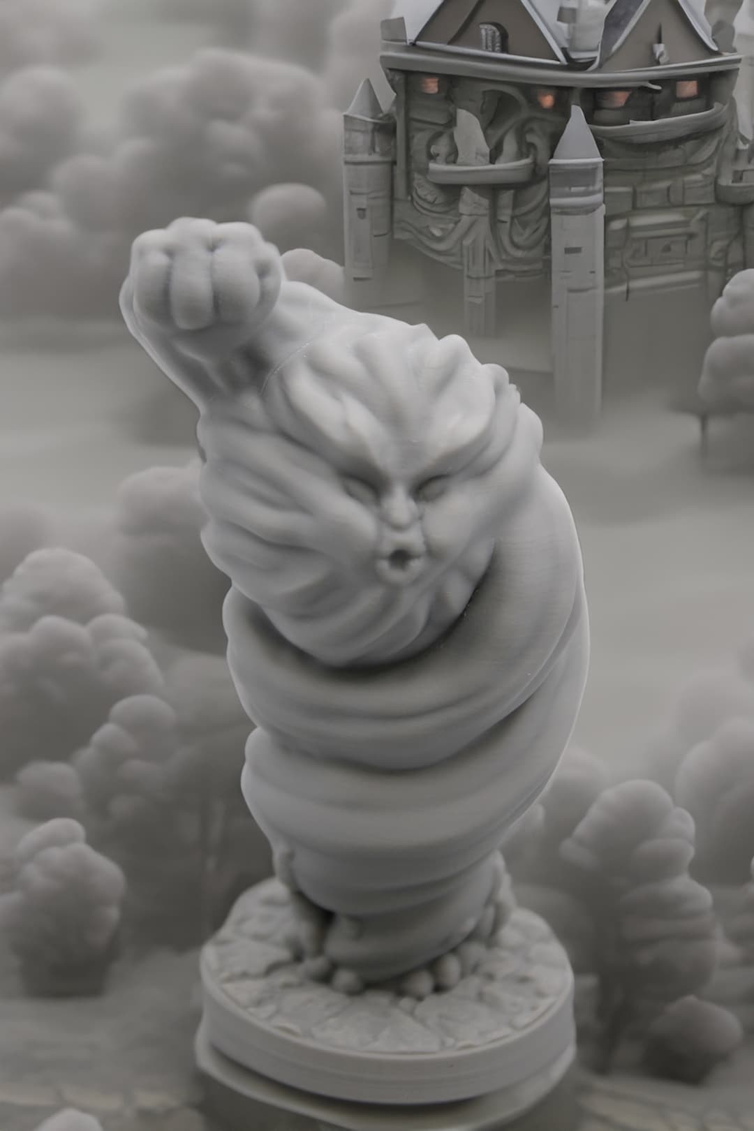 Air Elemental Miniature, 50/28mm Scale, Dungeon and Dragons, Briteminis ...