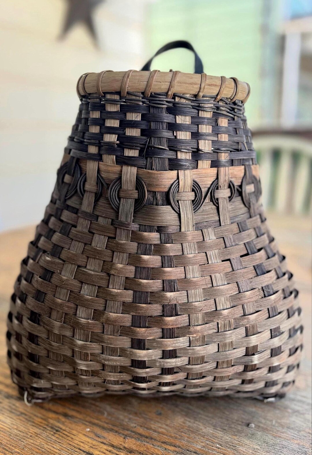 Unique Rustic Handwoven Backpack With Adjustable Shoulder Straps - Etsy