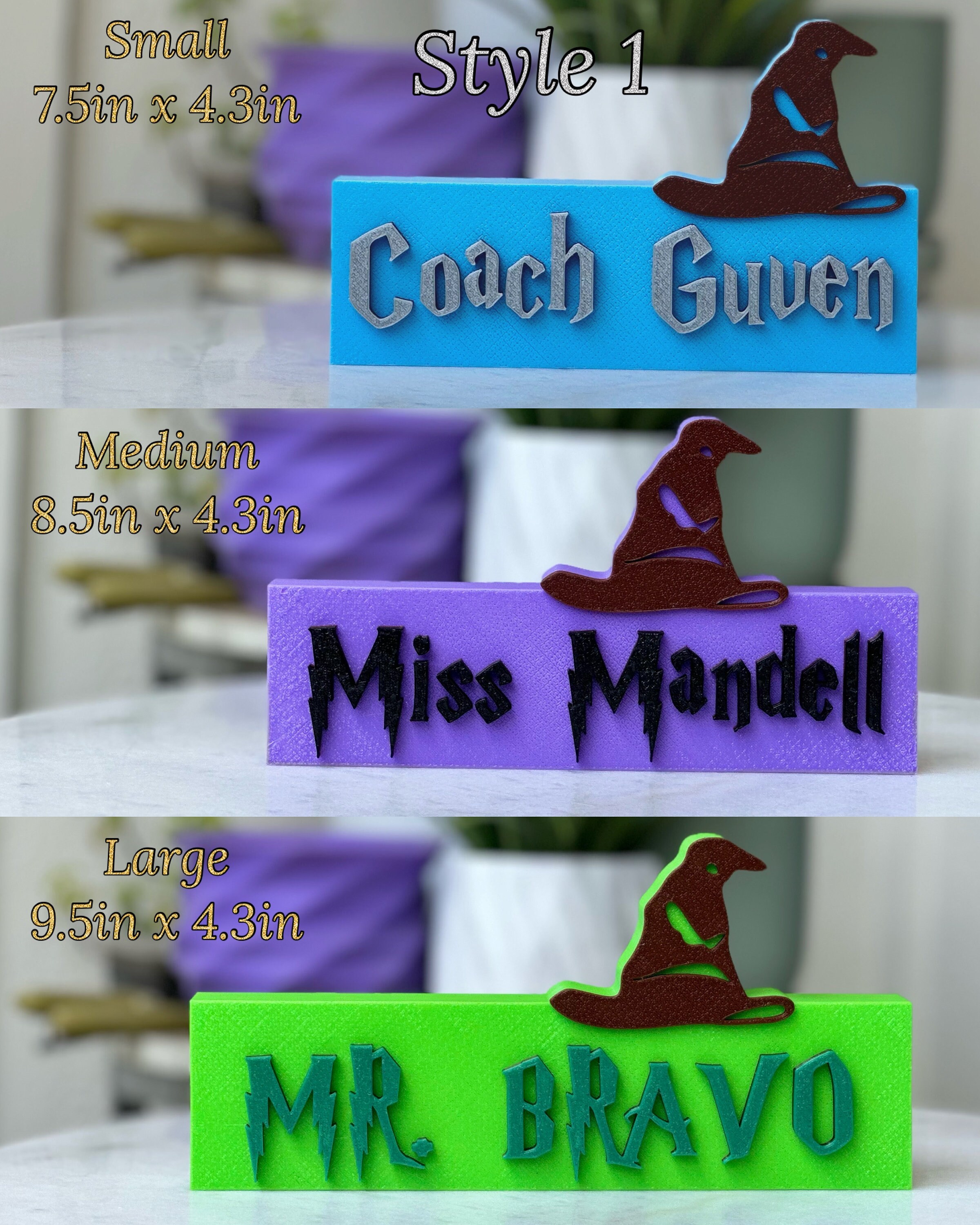 Wizard Sign Teacher Desk Name Plate Classroom Sign Personalized Gift ...