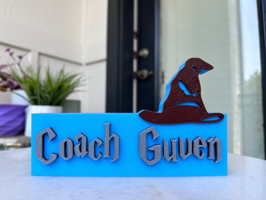 Wizard Sign Teacher Desk Name Plate Classroom Sign Personalized Gift ...