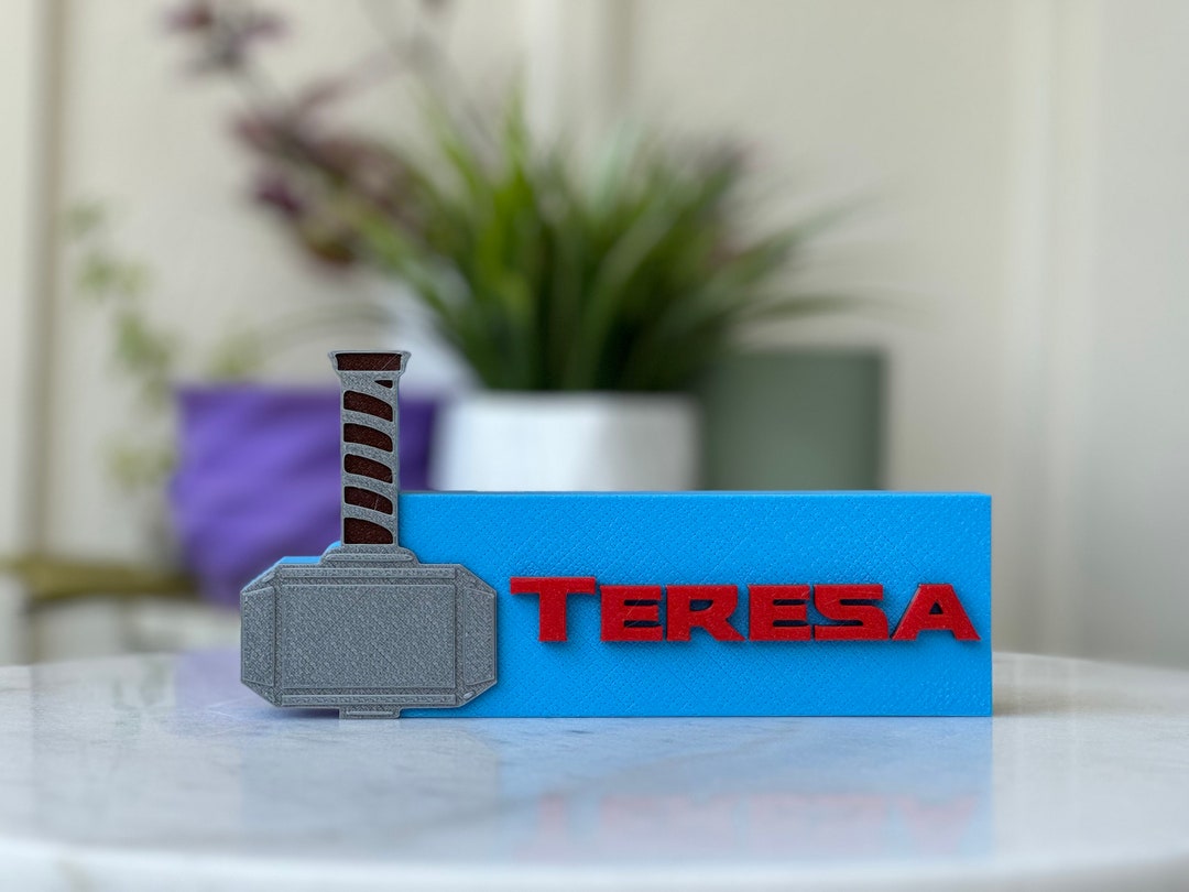 Hammer Comic Book Superhero Name Sign Teacher Desk Name Plate Classroom ...